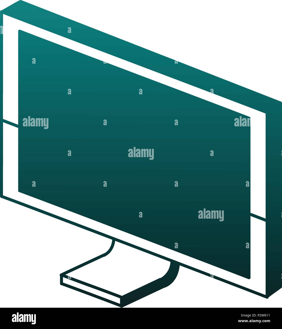Computer screen isolated in blue lines Stock Vector Image & Art - Alamy