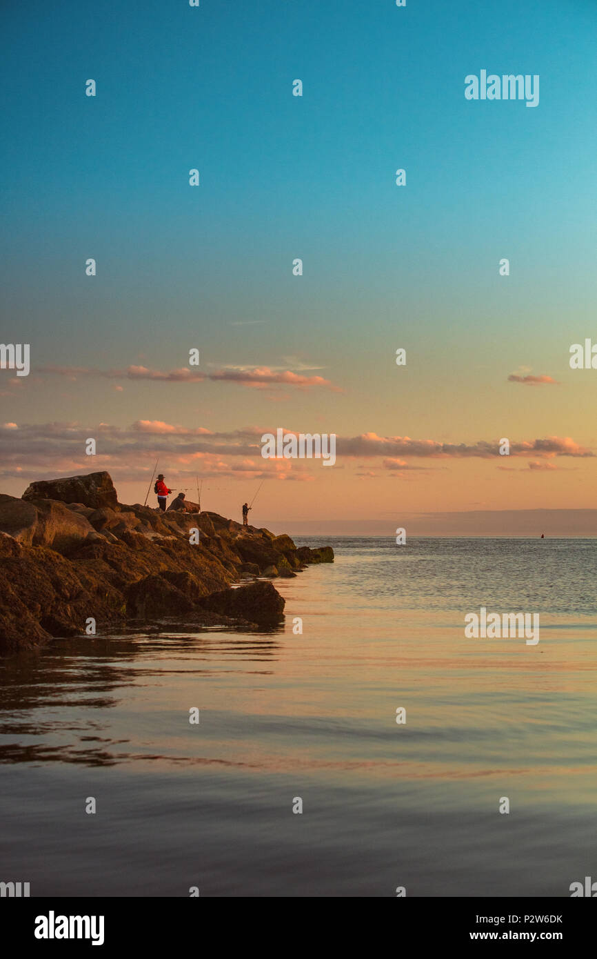 Sunset at Meigs Point at Hammonasset State Park Stock Photo - Alamy