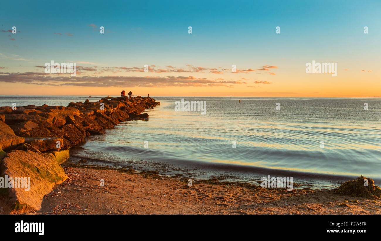 Sunset at Meigs Point at Hammonasset State Park Stock Photo - Alamy