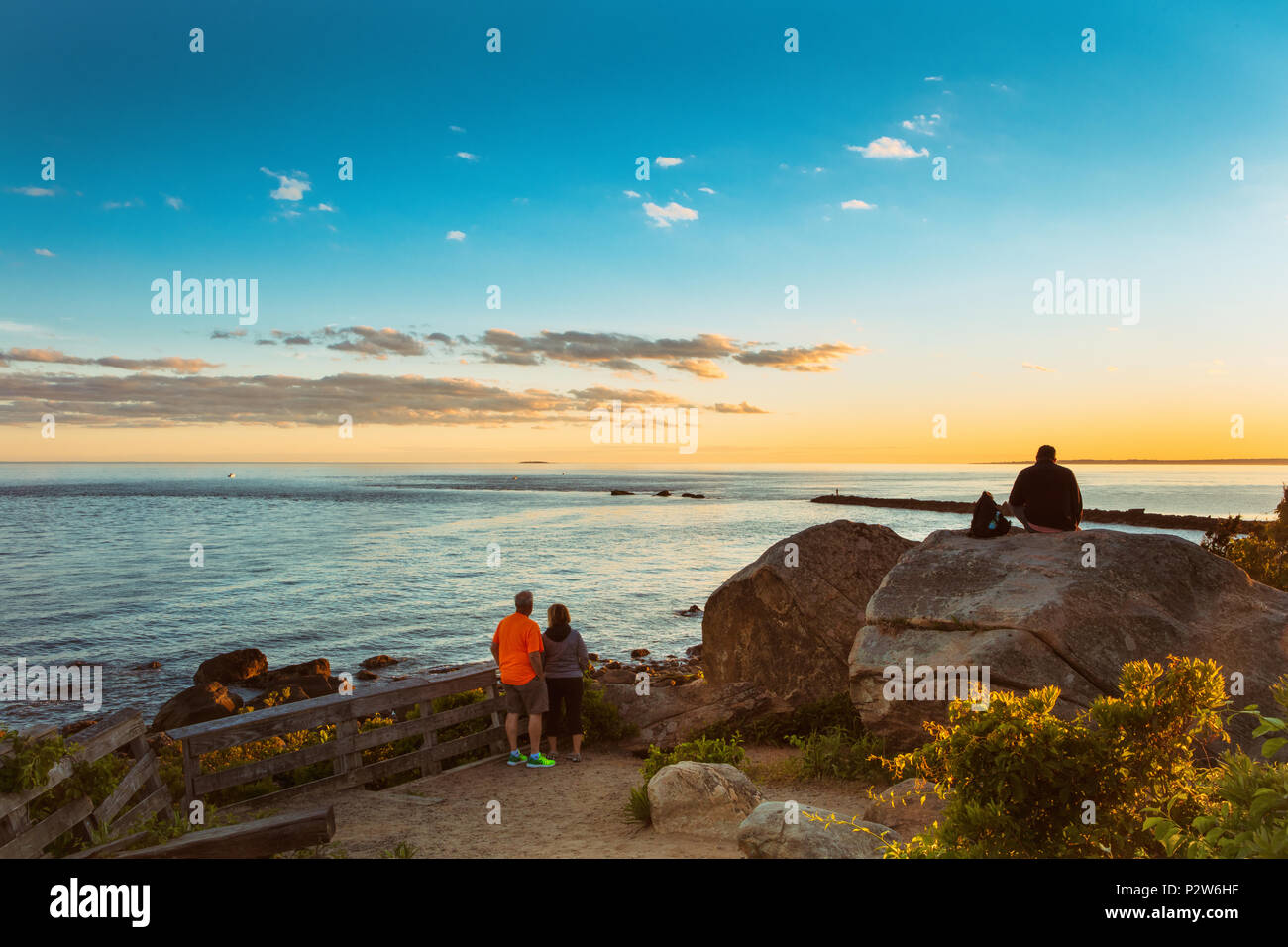 Sunset at Meigs Point at Hammonasset State Park Stock Photo - Alamy
