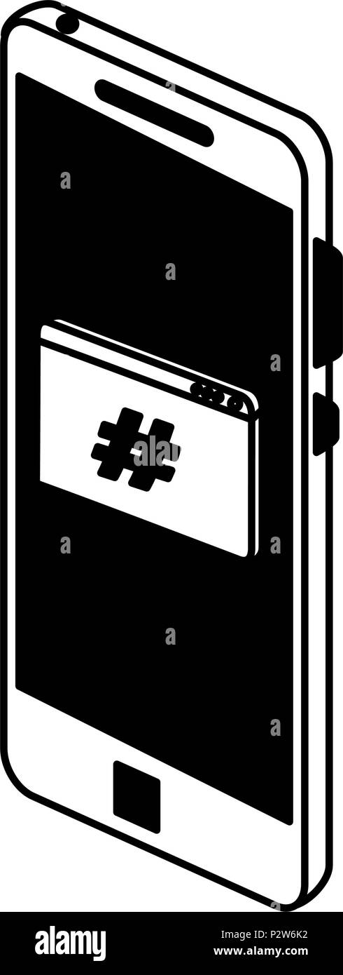 Smartphone and programming in black and white Stock Vector Image & Art ...