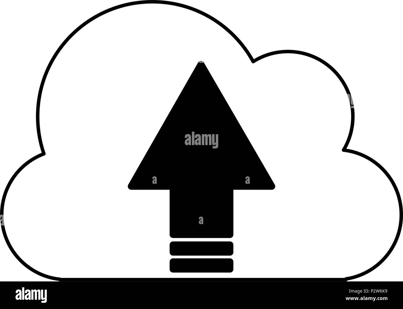 Cloud computing symbol in black and white Stock Vector Image & Art - Alamy