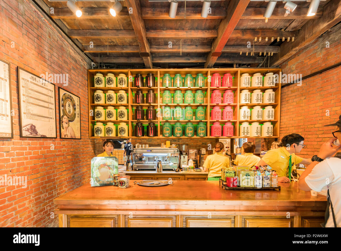 Taichung, MAY 25: Interior view of the special Miyahara Ice Cream store ...