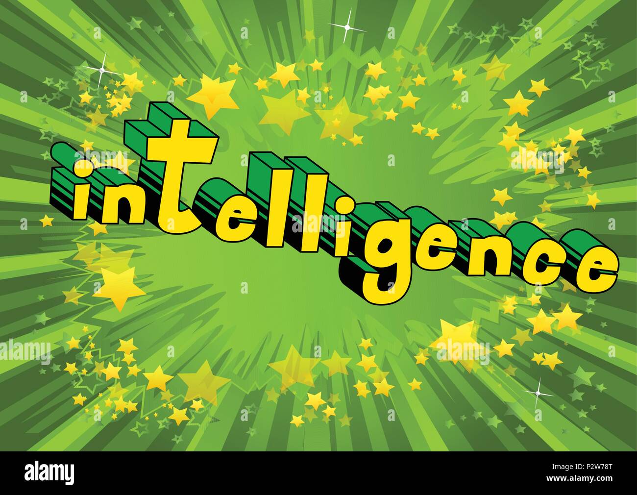 Intelligence - Comic book style word on abstract background Stock ...