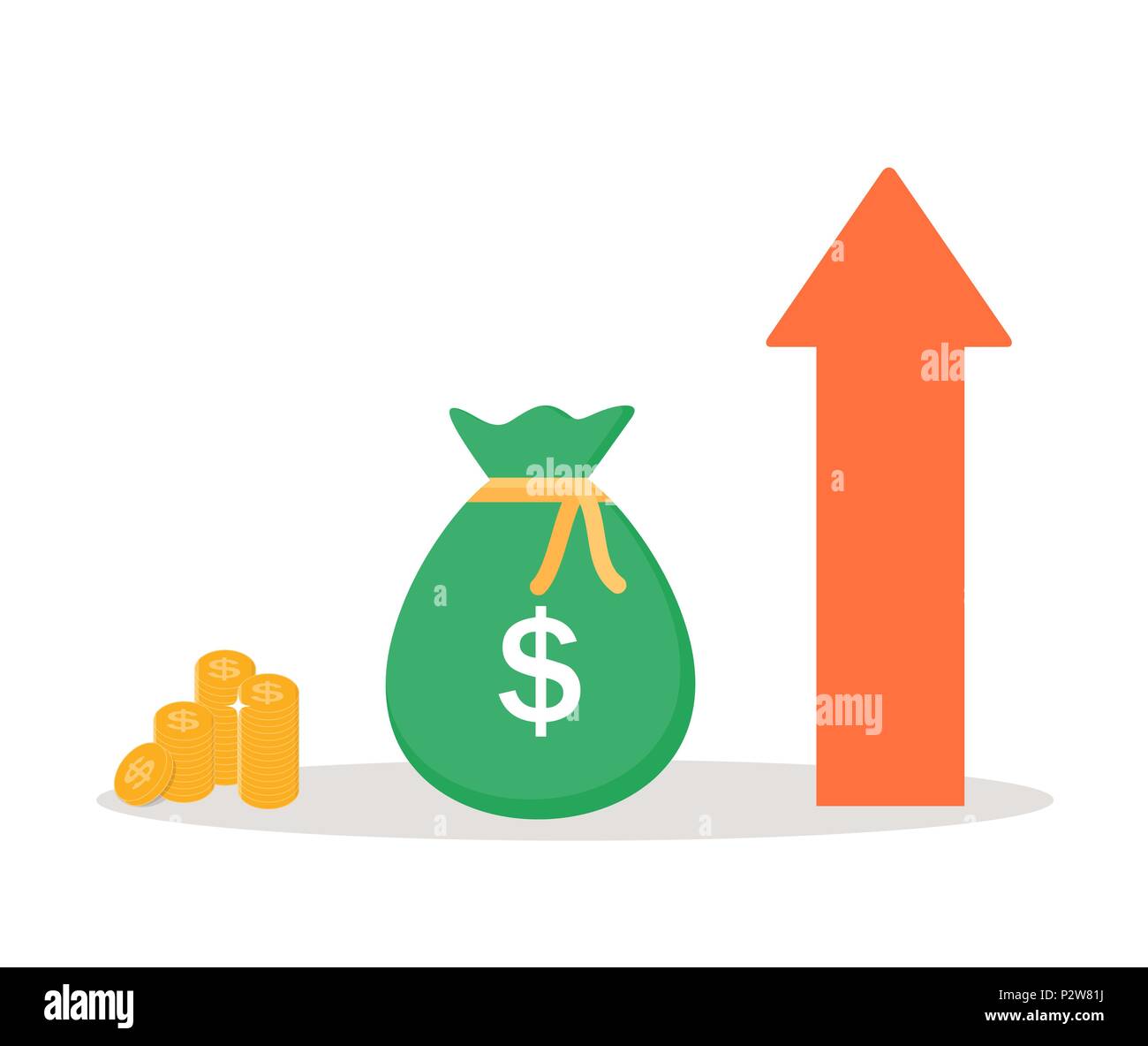 Income increase, financial strategy, Gold Coins Icon Sign Business ...