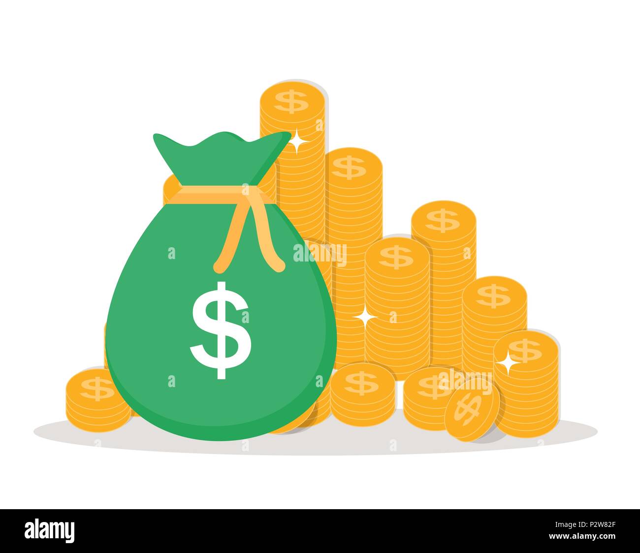 Income increase, financial strategy, Gold Coins Icon Sign Business ...