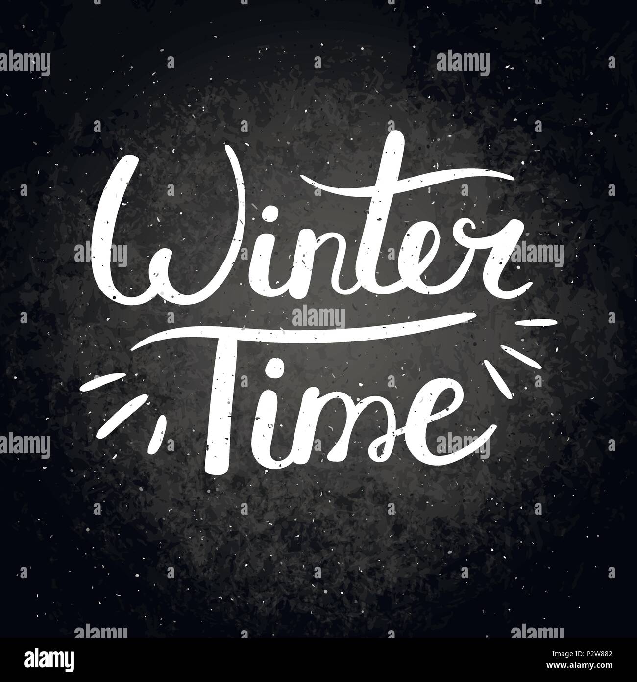 Winter time. Hand drawn vector lettering phrase. Modern motivating ...