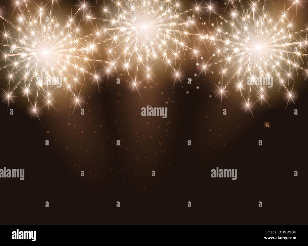 Glossy Fireworks Background Vector Illustration Stock Vector Image