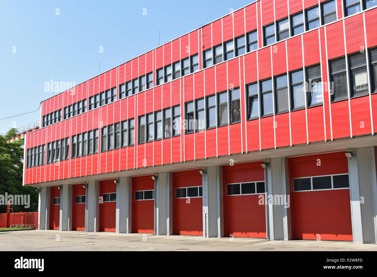 Building of the firefighter emergency services Stock Photo - Alamy