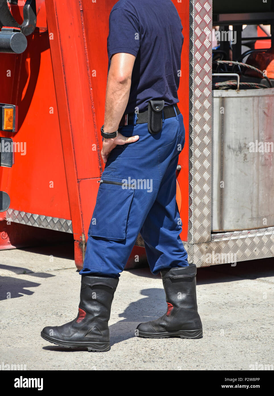Firefighter boots standing hi-res stock photography and images - Alamy
