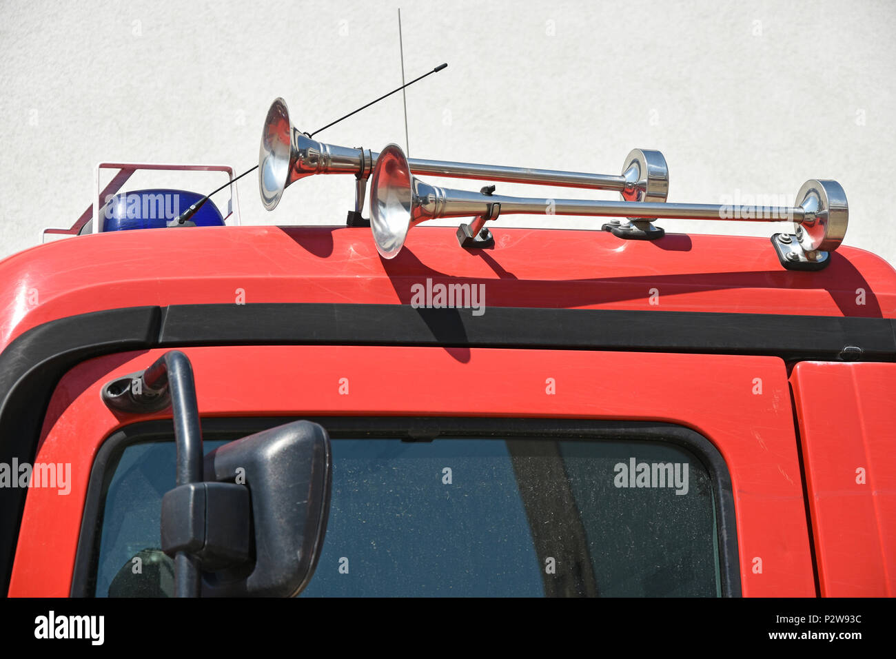 Horns of a firefighter vehicle Stock Photo - Alamy