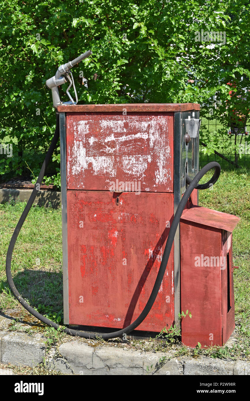 Old rusty gas station Stock Photo - Alamy