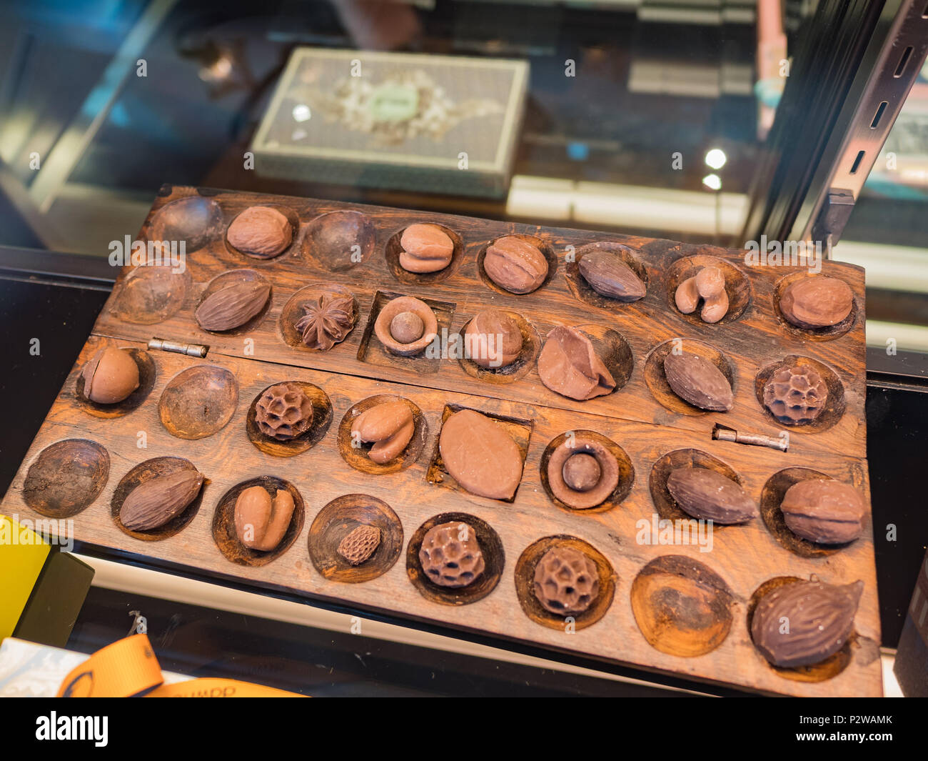 Taichung, MAY 25: Close up shot of chocolate from the special Miyahara ...
