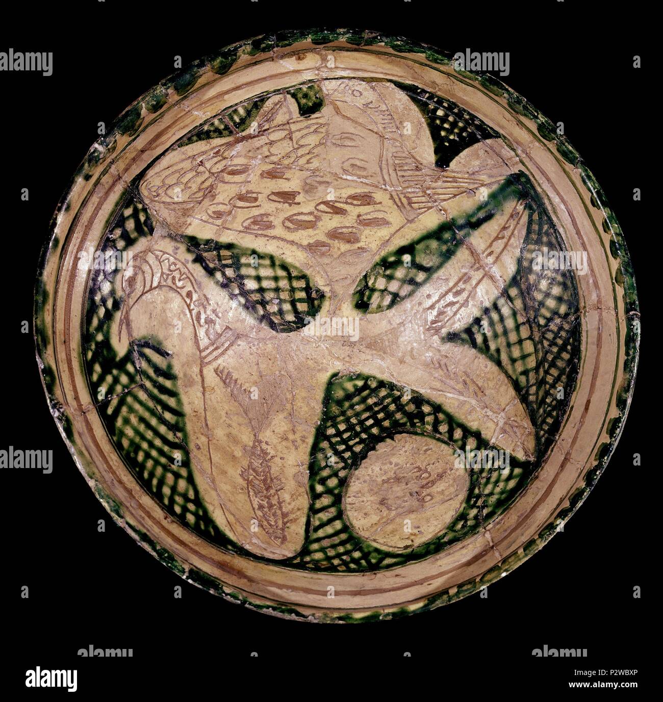 CERAMICA IRANI-PLATO DE ARCILLA ROJA S IX. Location: MUSEO ARQUEOLOGICO ...
