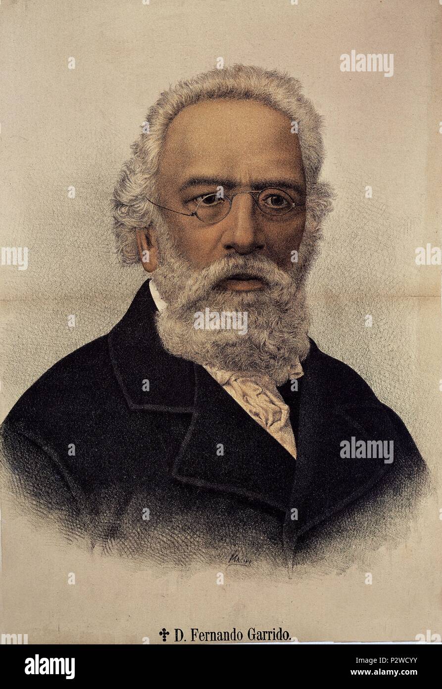 RETRATO DE FERNANDO GARRIDO (1821-1883). Location: BIBLIOTECA NACIONAL ...