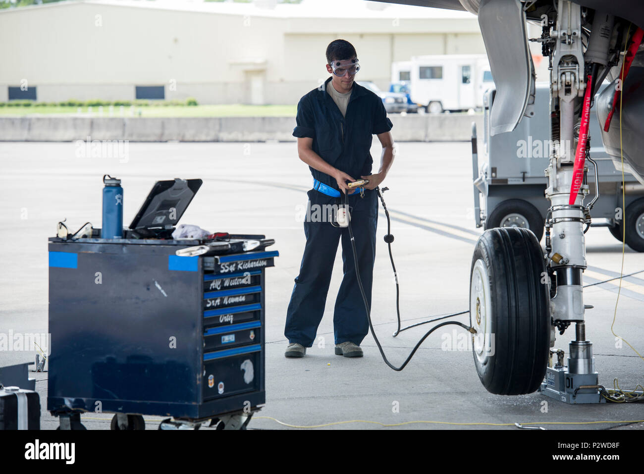 Airman Travis Boyle, 33rd Aircraft Maintenance Unit crew chief ...