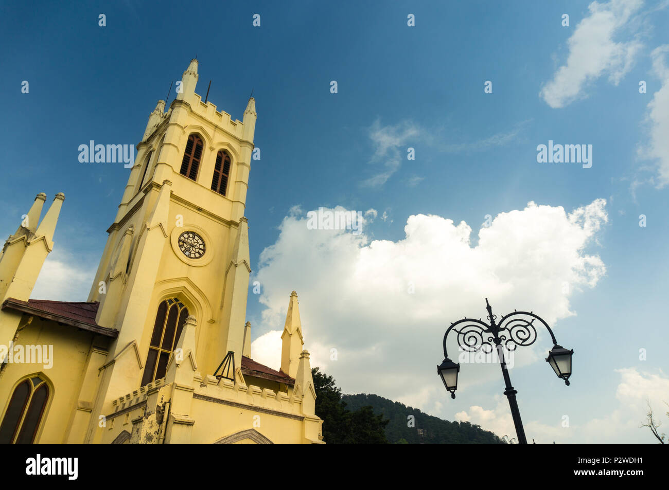 Christ church shimla shot against a cloudy sky during morning Stock ...