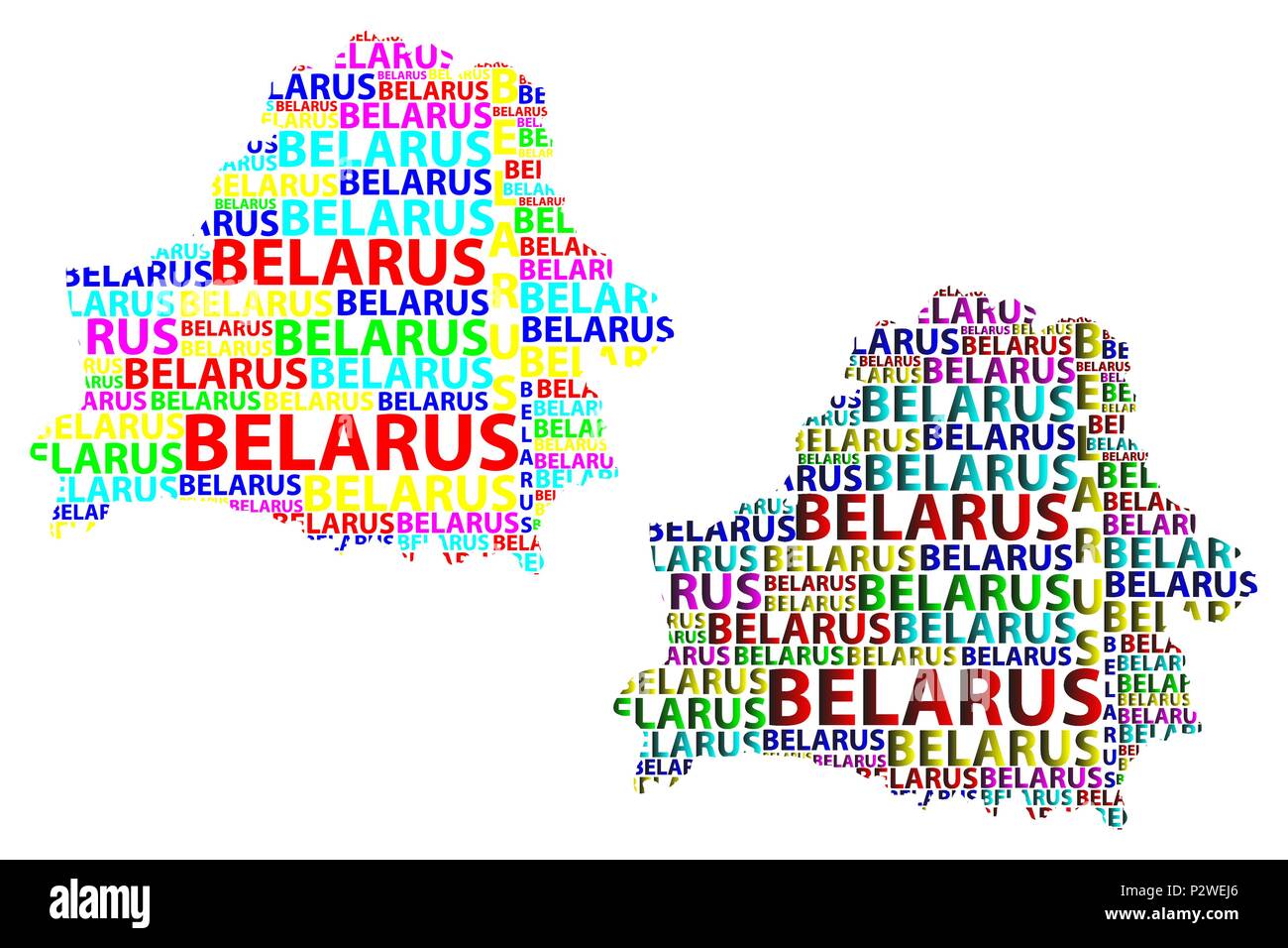 Sketch Belarus letter text map, Belarus - in the shape of the continent ...
