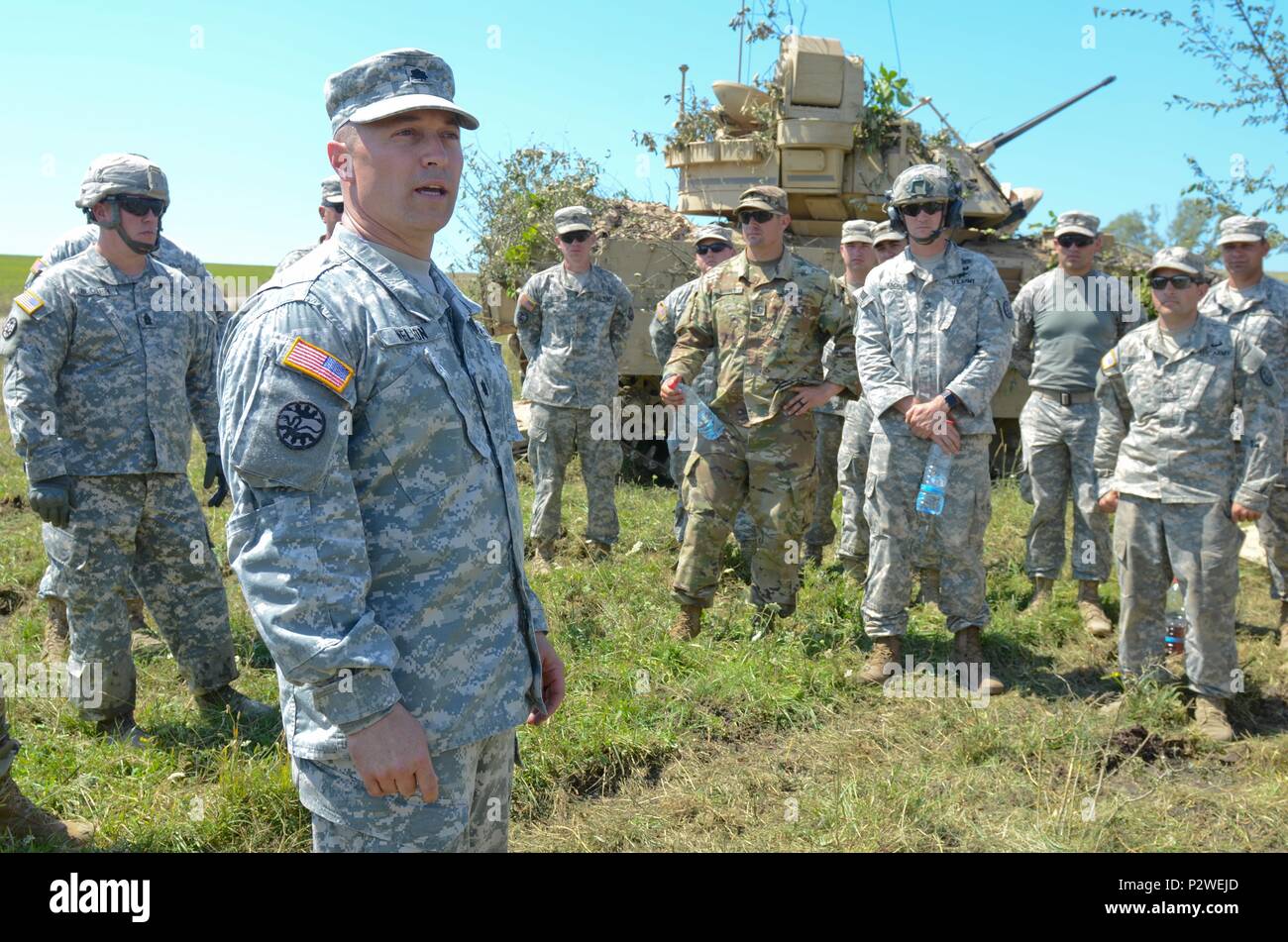 Lt. Col. Martin Nelson, commander of the 3rd Battalion, 116th Cavalry ...