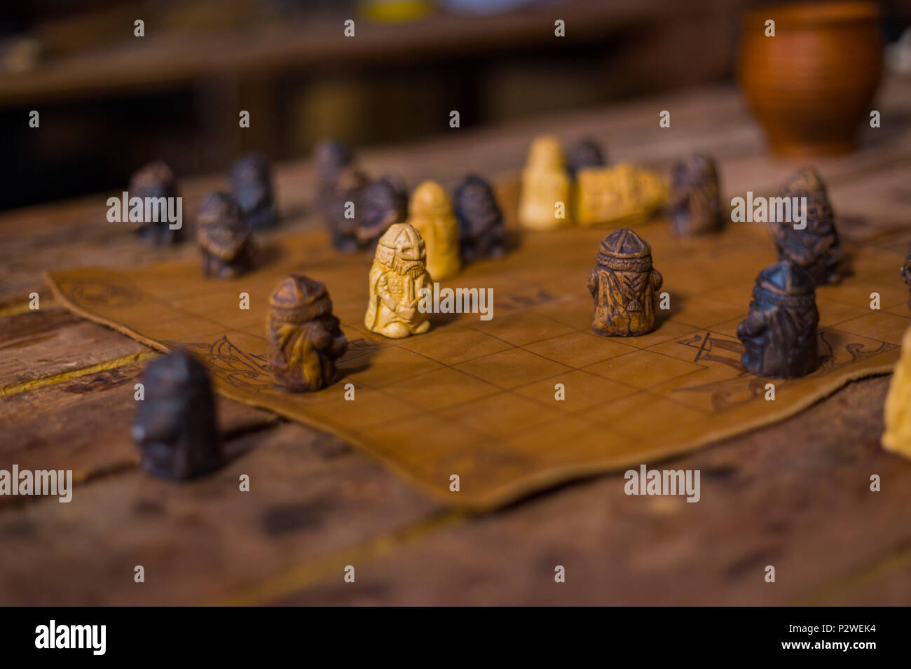 Medieval popular strategy board game - tafl. Folk, competition and ...