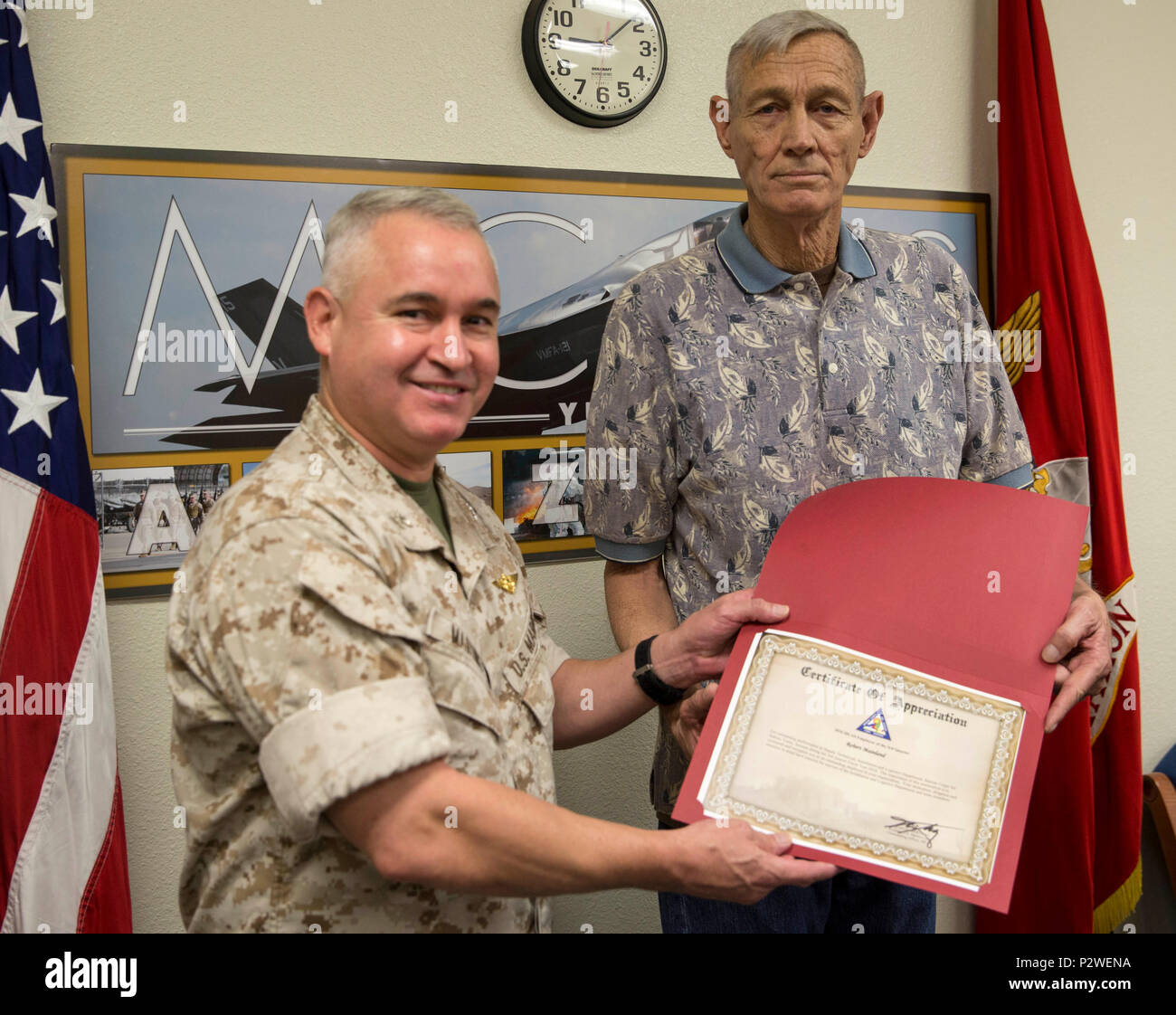 Col. Ricardo Martinez (left), the commanding officer of MCAS Yuma ...