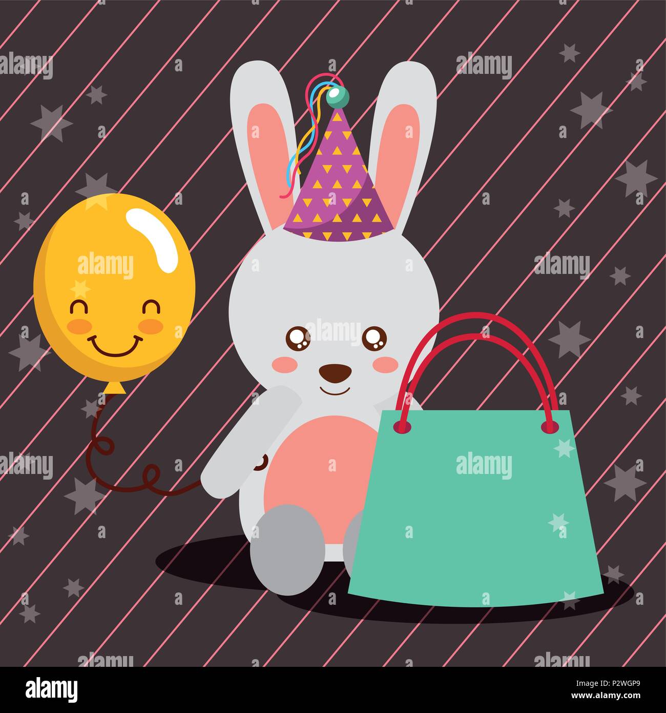 cute animal happy birthday Stock Vector Image & Art - Alamy