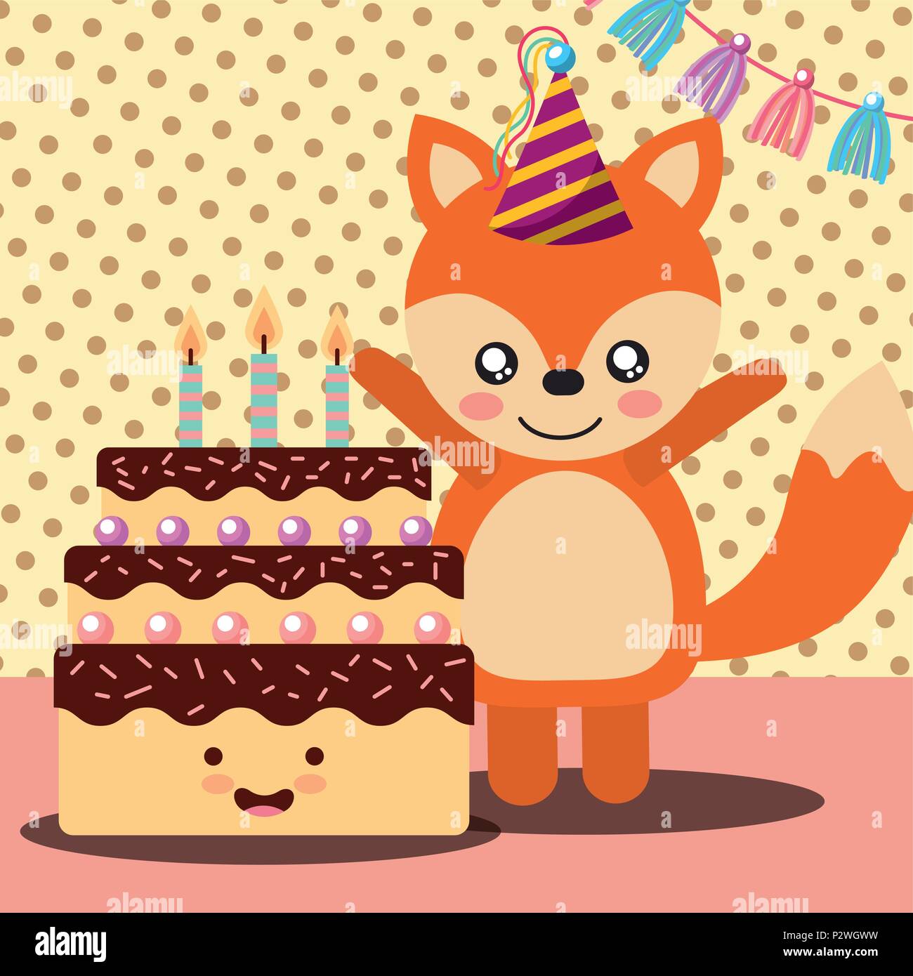 cute animal happy birthday Stock Vector Image & Art - Alamy
