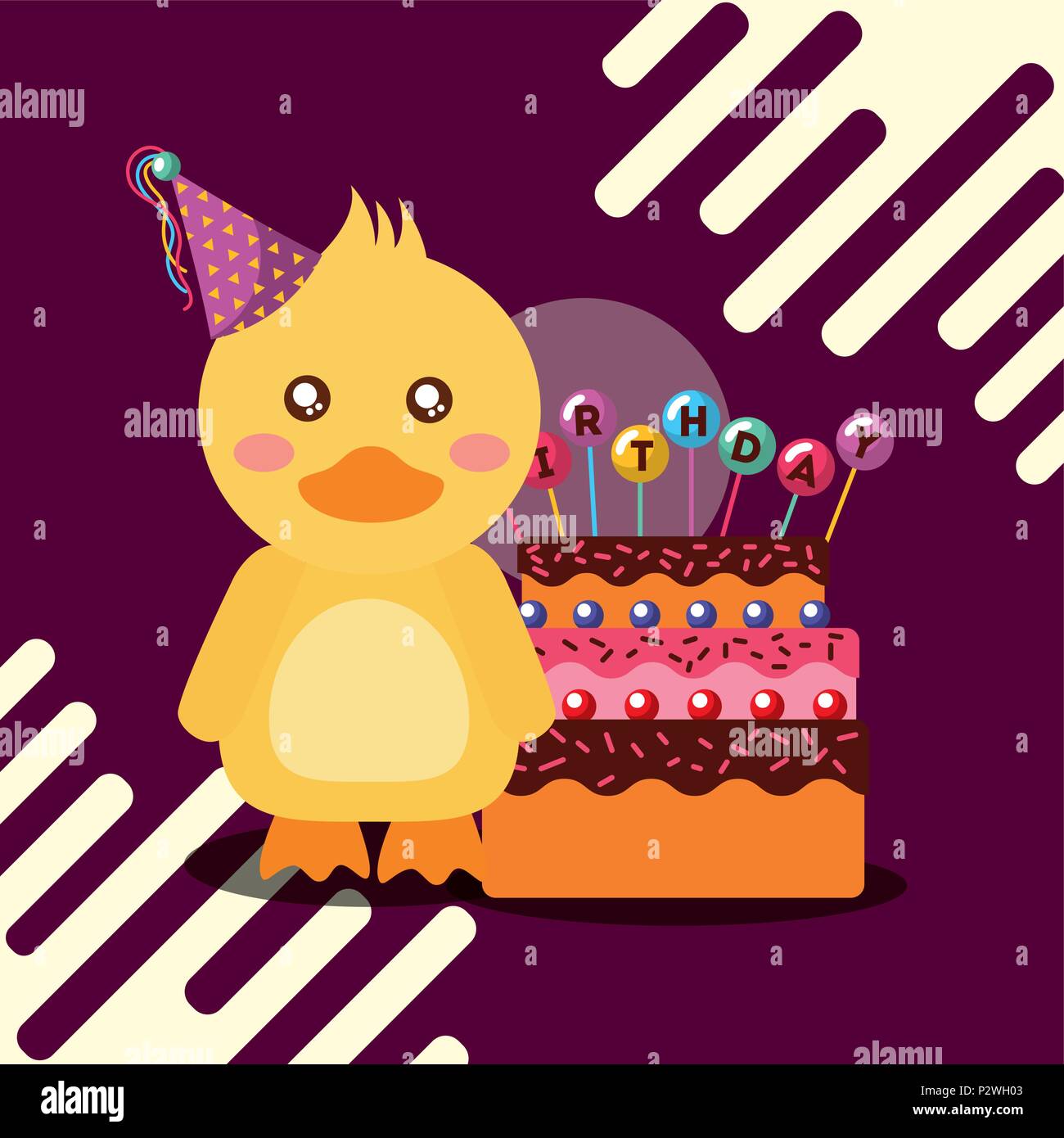 cute animal happy birthday Stock Vector Image & Art - Alamy