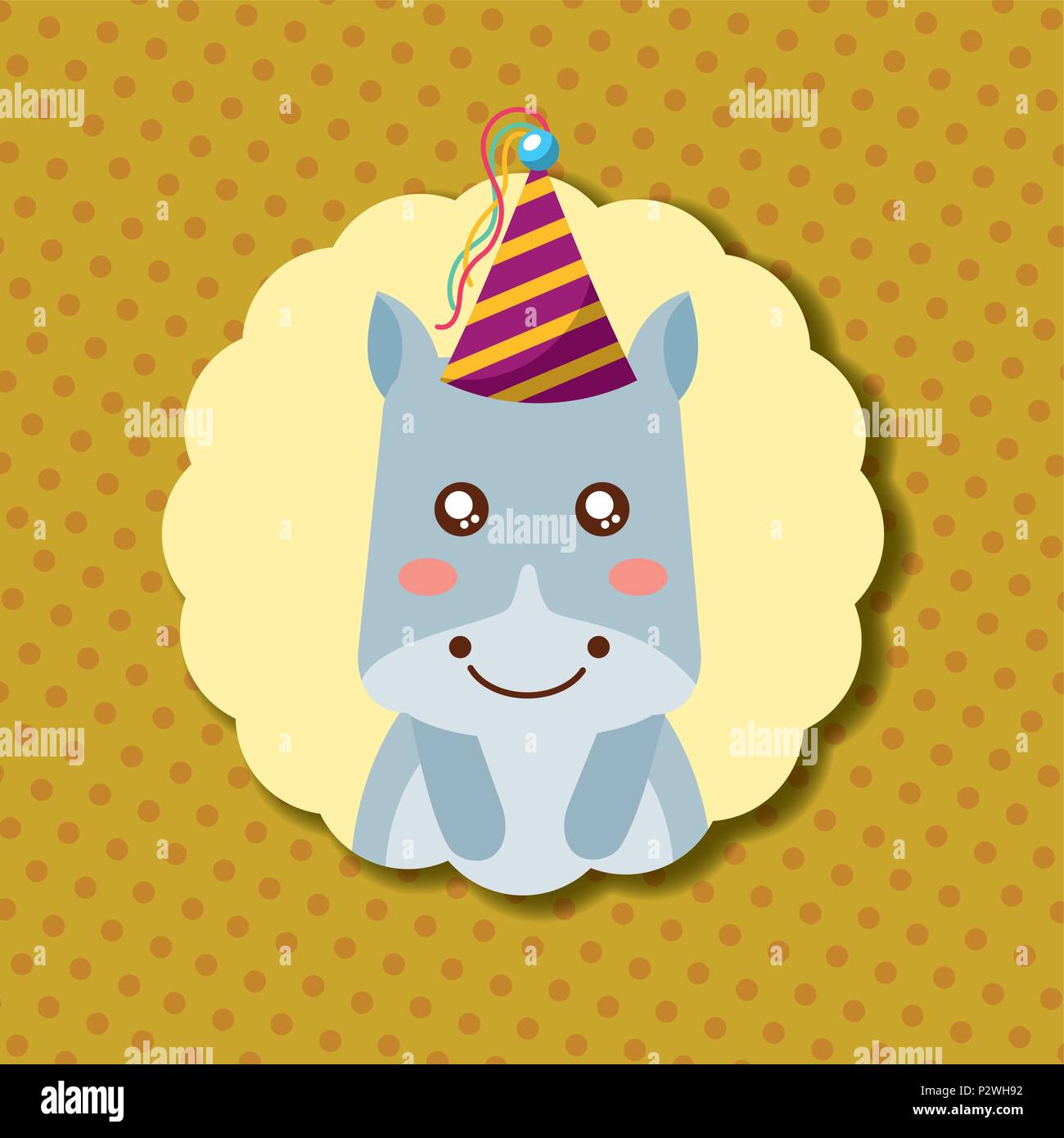 Adorable birthday party invite Stock Vector Images - Alamy