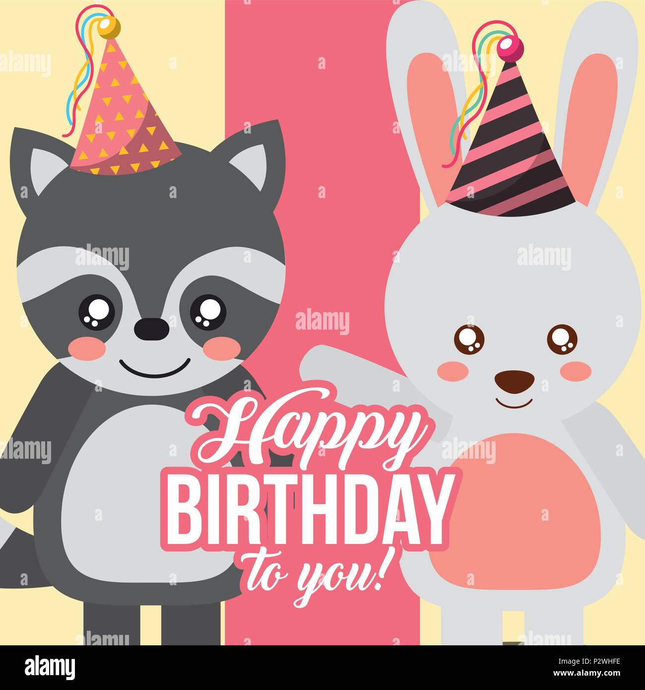 cute animal happy birthday Stock Vector Image & Art - Alamy