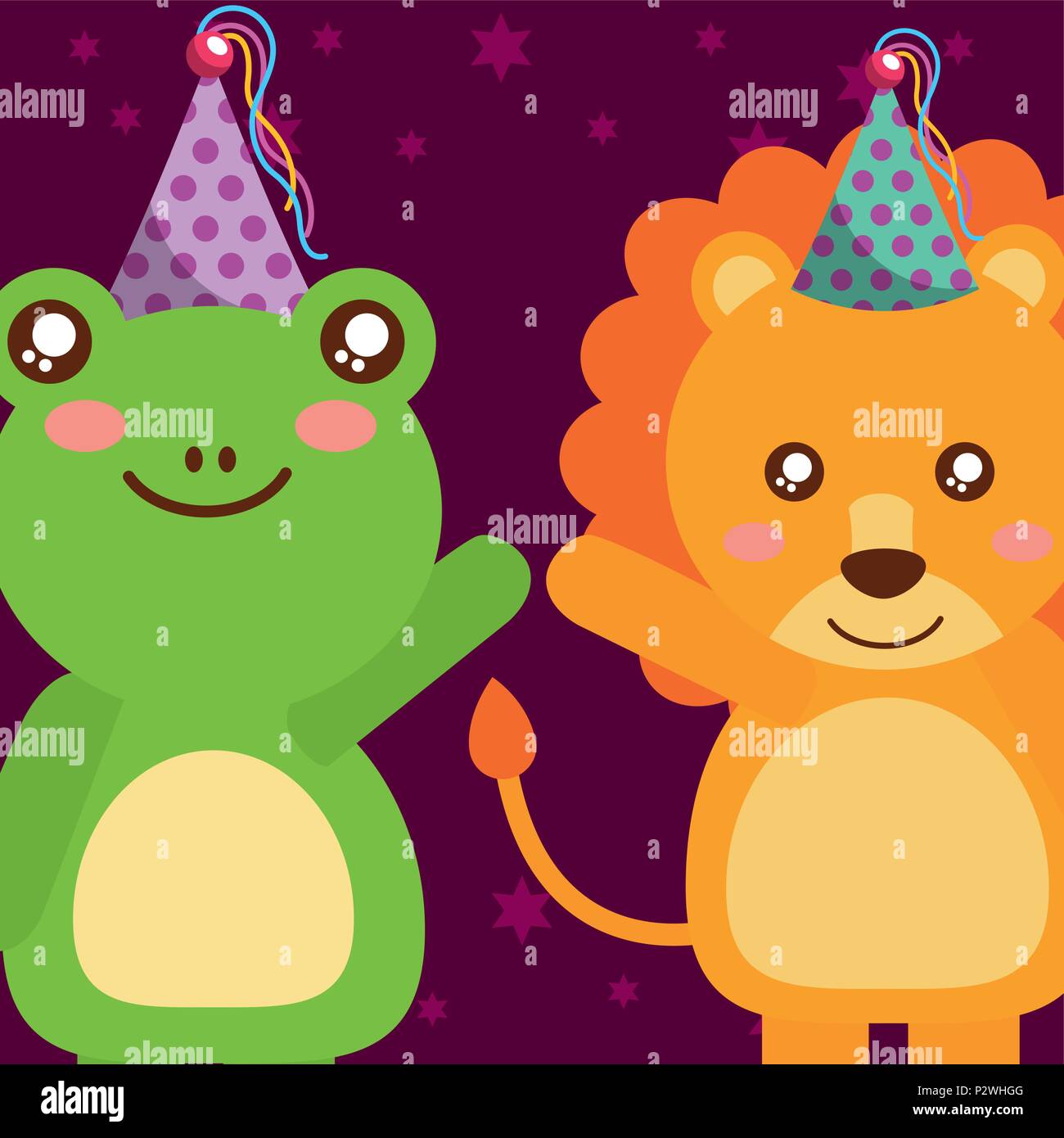 cute animal happy birthday Stock Vector Image & Art - Alamy