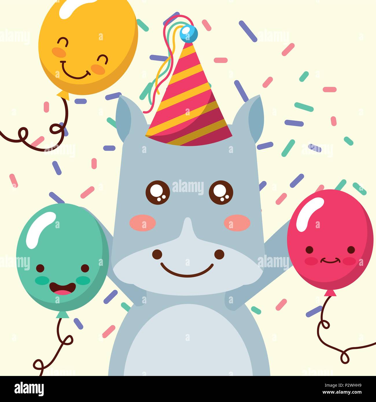 cute animal happy birthday Stock Vector Image & Art - Alamy