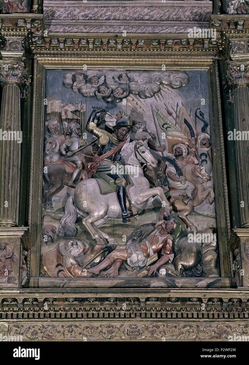 RETABLO MAYOR-SANTIAGO MATAMOROS. Location: IGLESIA DE SANCTI SPIRITUS ...