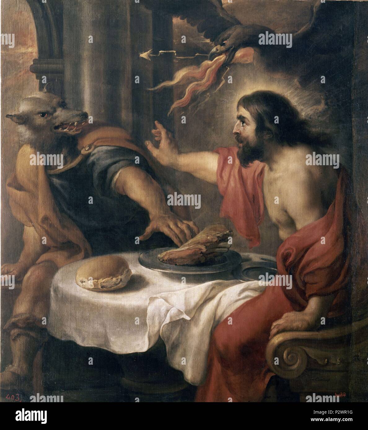 Flemish school. Jupiter and Licaon. Jupiter y Licaon. Madrid, El Prado ...