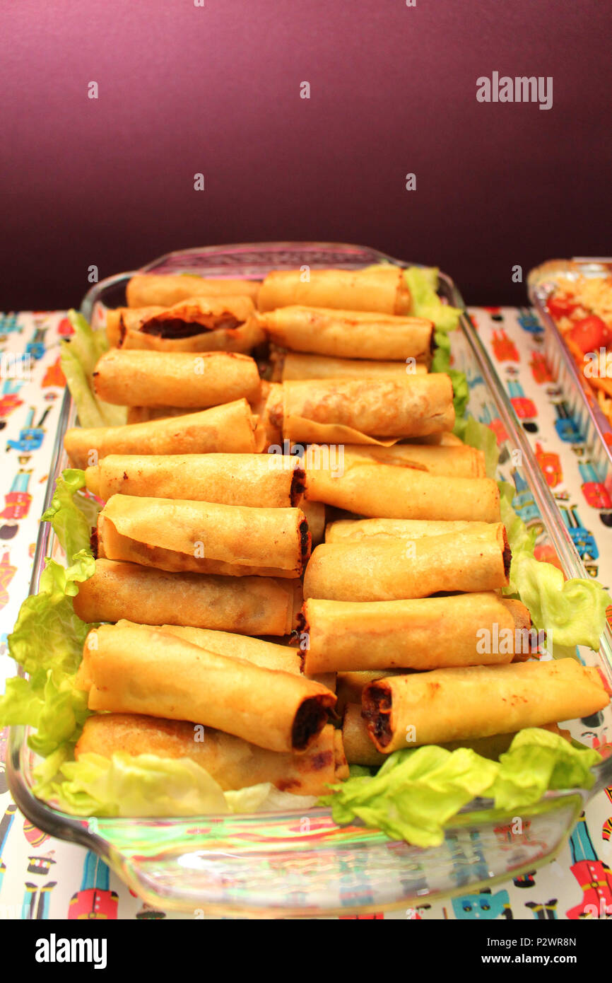 delicious shanghai rolls Stock Photo - Alamy
