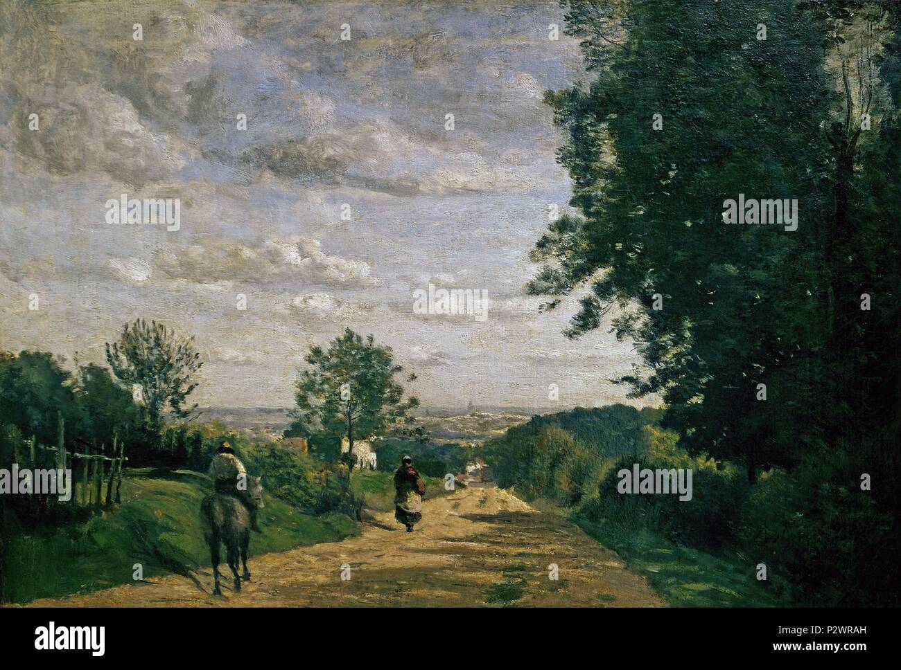 The Road to Sevres - 1858/59 - 34x49 cm - oil on canvas. Author: Jean ...