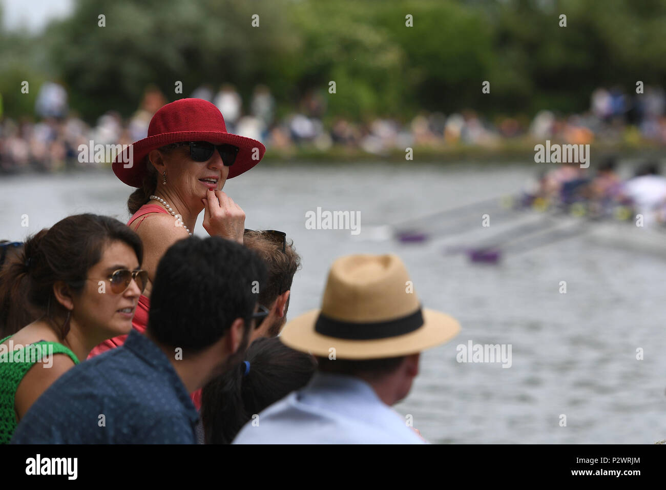 Spectators watch the final day of the Cambridge University May Bumps ...