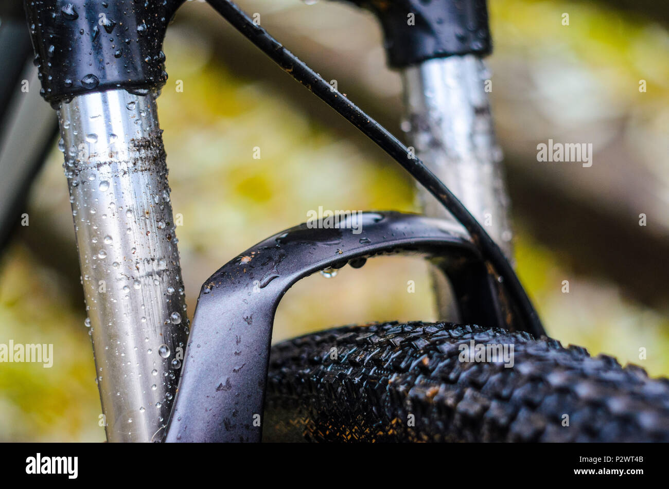 Washing Dirty Mountain Bike Suspension Fork After Riding in Bad Weather ...