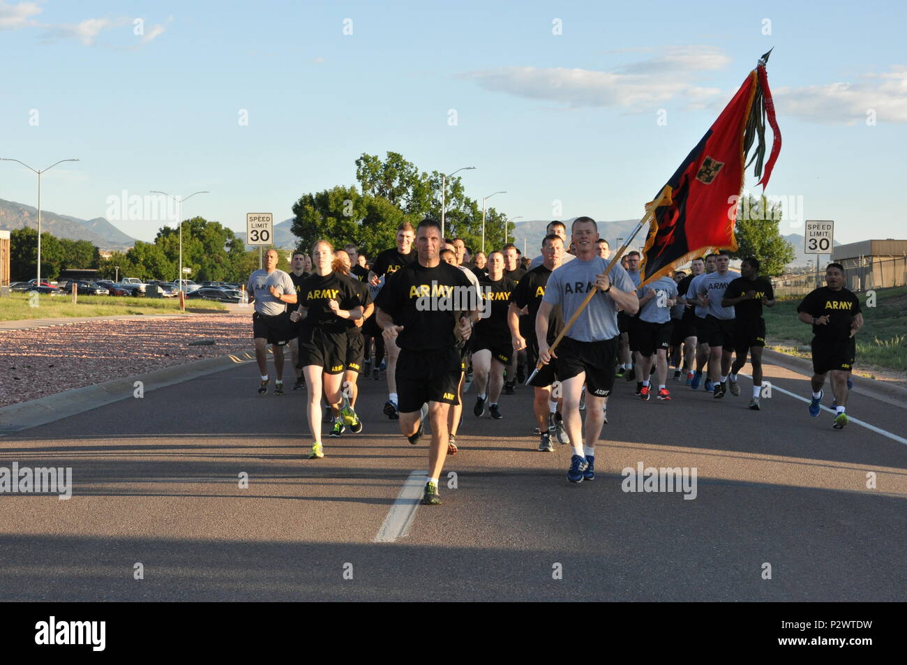 FORT CARSON, Colo. — Soldiers with the 4th Infantry Division run on ...
