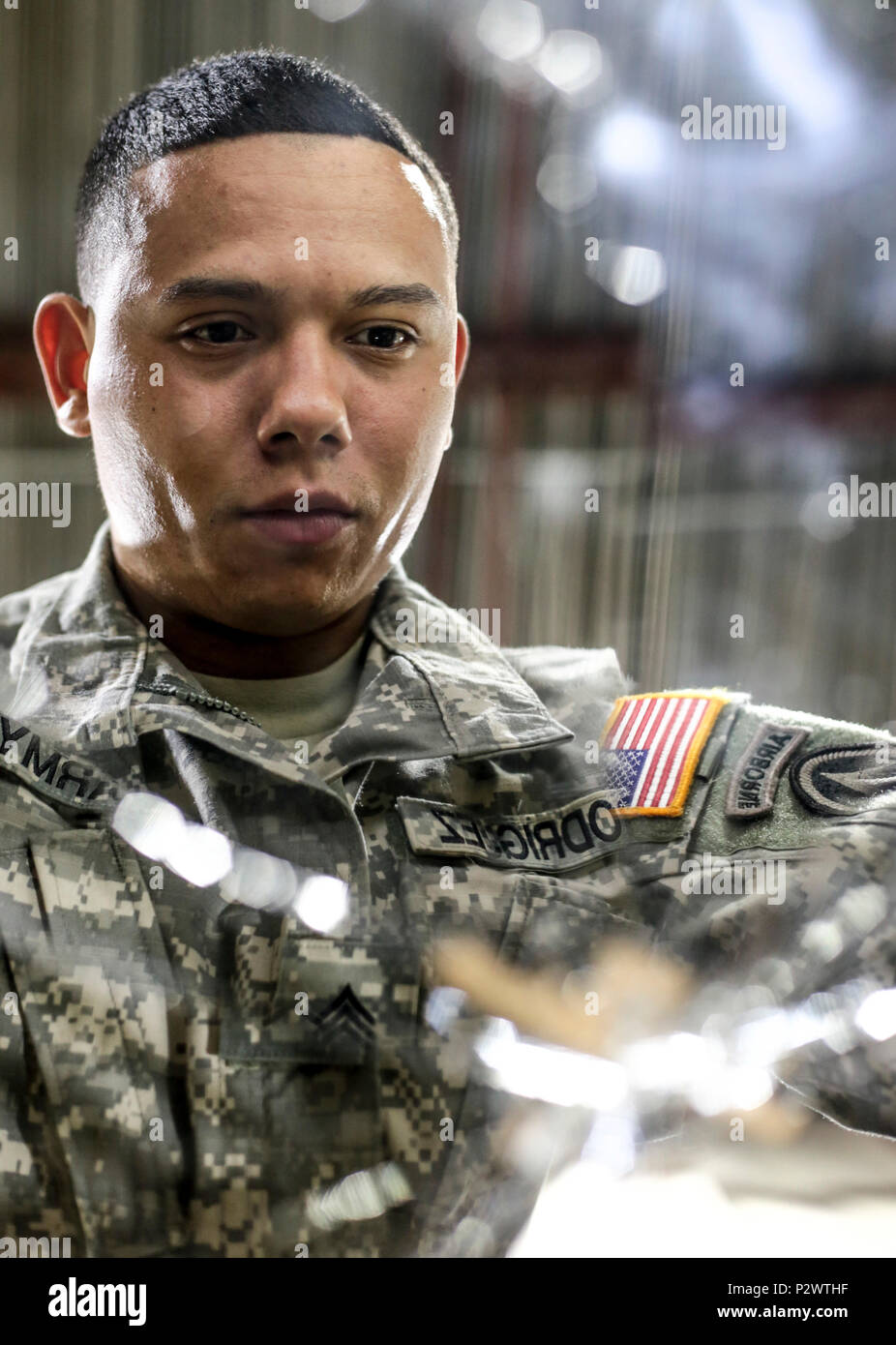 U.S. Army Sgt. Alberto Rodriguez, a Soldier assigned to the New Jersey ...