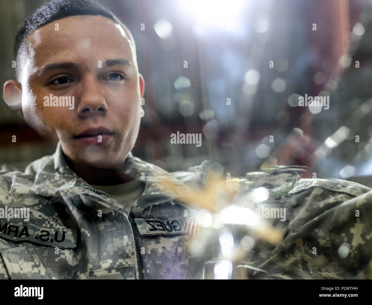 U.S. Army Sgt. Alberto Rodriguez, a Soldier assigned to the New Jersey ...