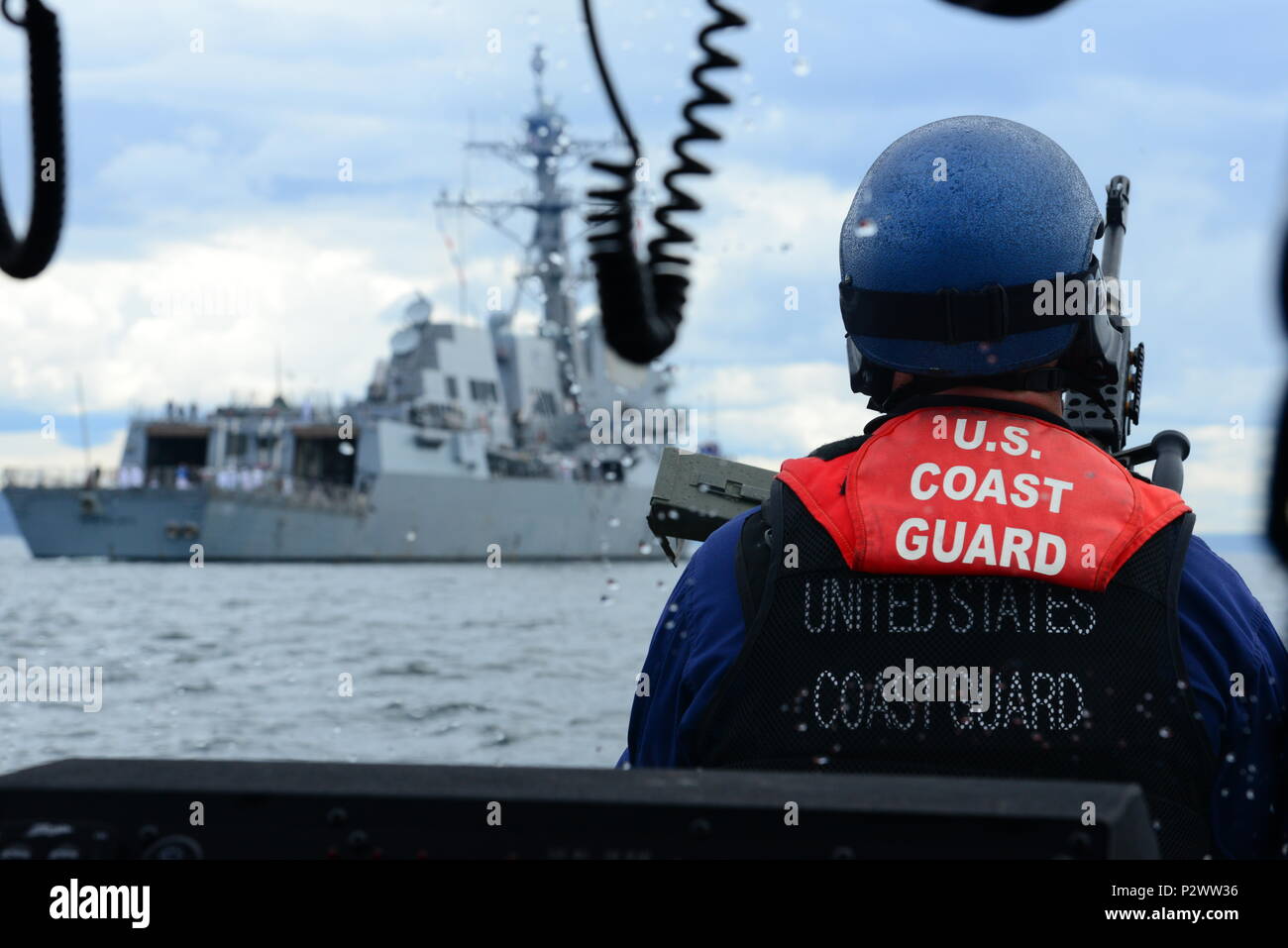 Seaman Chase Leamer, a crewmember from Coast Guard Station Seattle ...