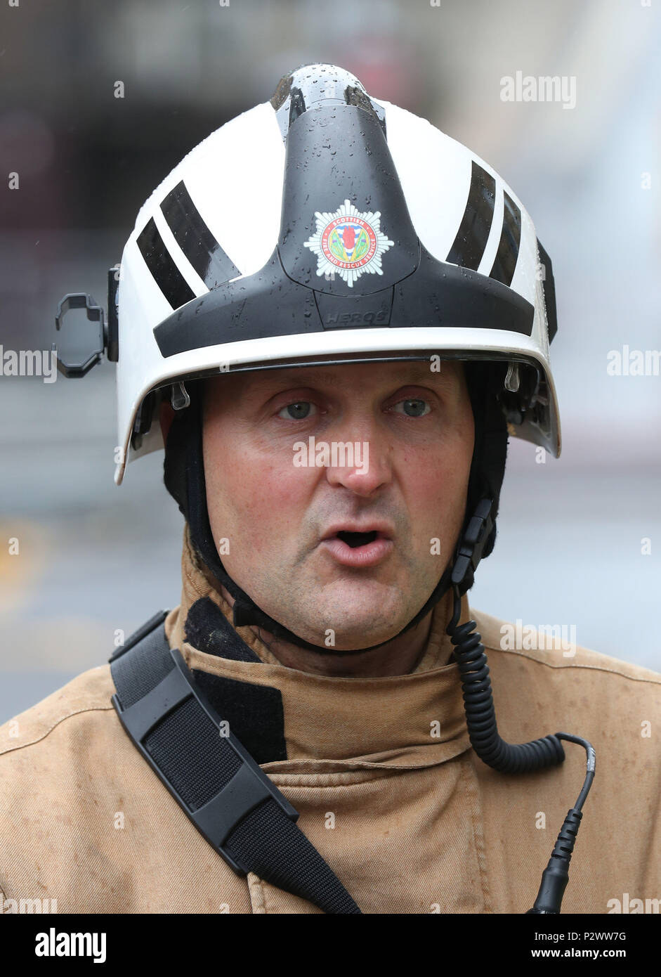 Scottish Fire and Rescue Service (SFRS) Area Manager David Young speaks ...