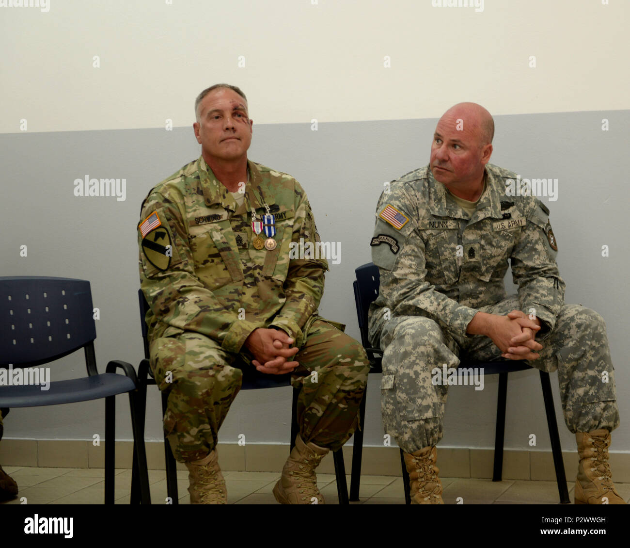 Command Sgt. Maj. Harley J. Schwind Jr. (left) relinquished ...