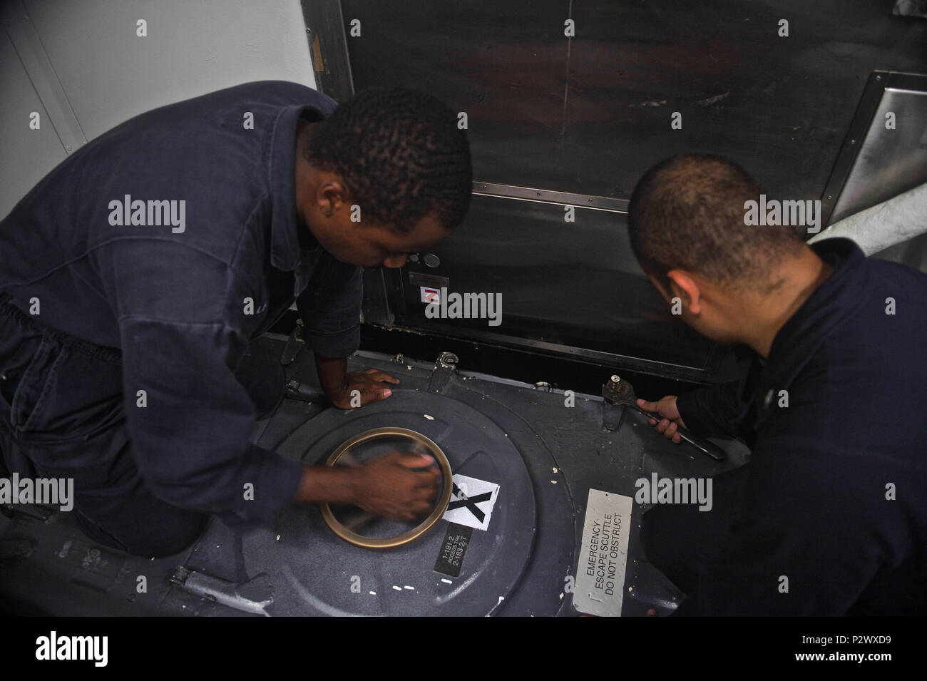 SOUTH CHINA SEA (August 2, 2016) Sailors set material condition zebra ...