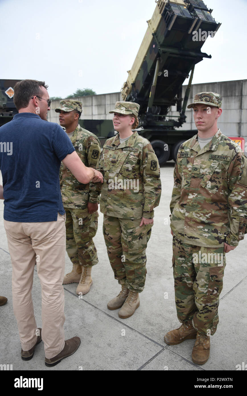 From right, Pfc. Adrian Teneyck, Pfc. Olivia Church, and Pfc. Jeffery ...