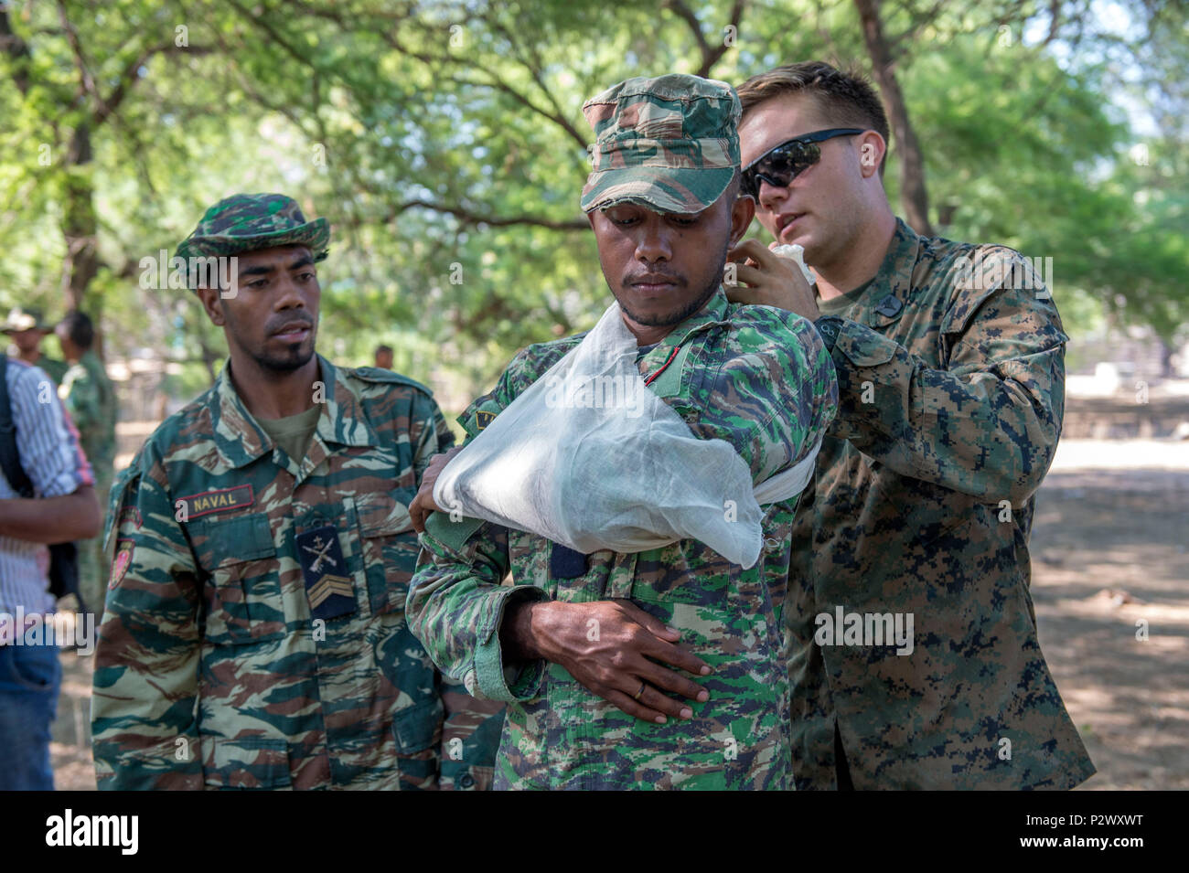 160803-N-DH124-060 DILI, Timor-Leste (Aug. 3, 2016) - A U.S. Marine ...