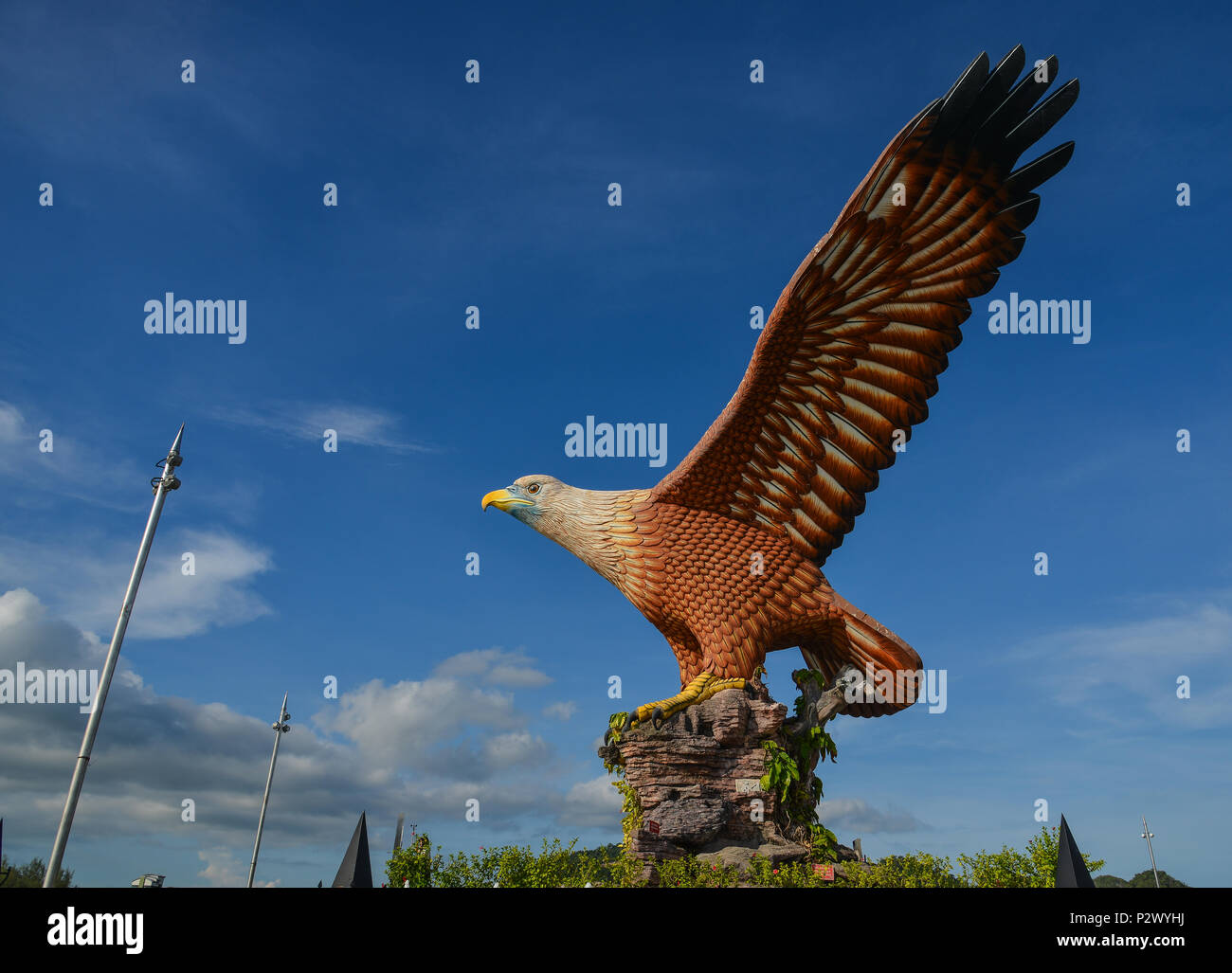 Langkawi, Malaysia - May 1, 2018. Eagle Square on Langkawi Island, in ...