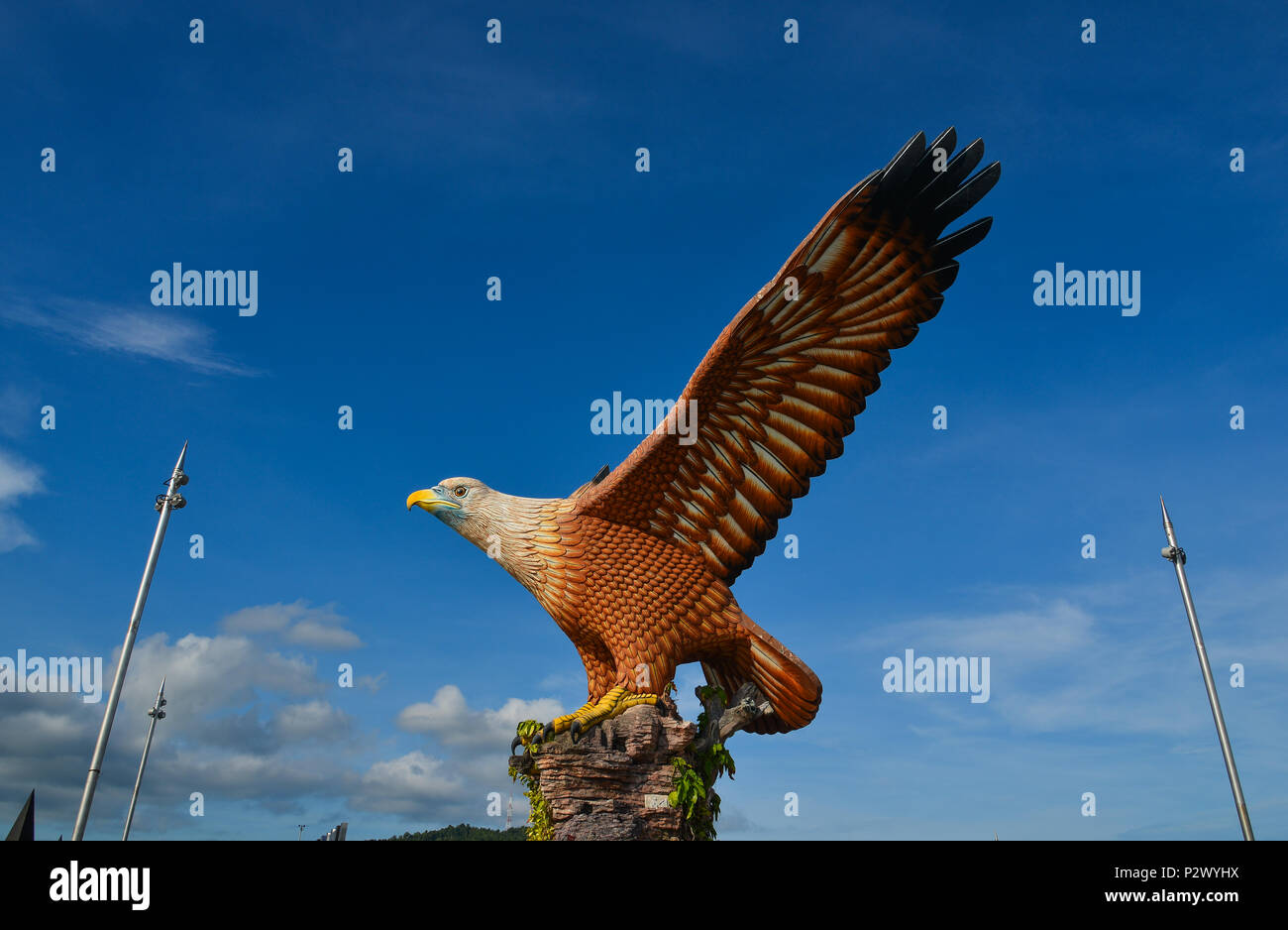 Langkawi, Malaysia - May 1, 2018. Eagle Square on Langkawi Island, in ...