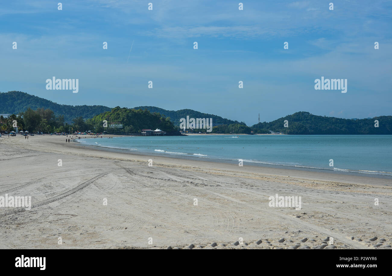 Beautiful Pantai Cenang Beach at sunny day in Langkawi, Malaysia Stock ...